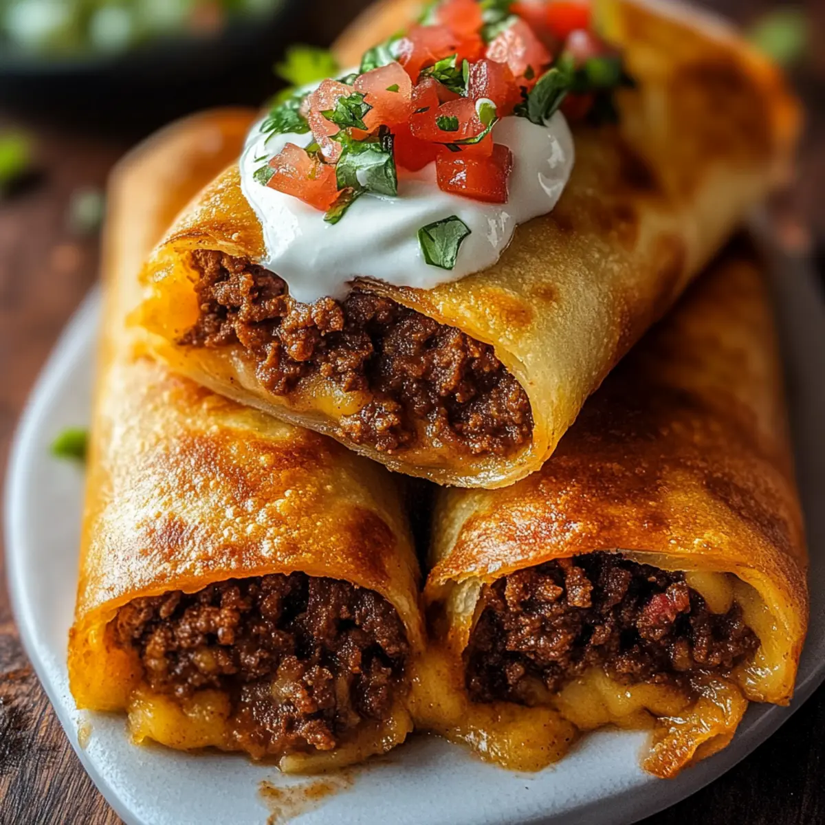 Crispy Beef and Cheese Chimichangas: Perfect Tex-Mex Delight