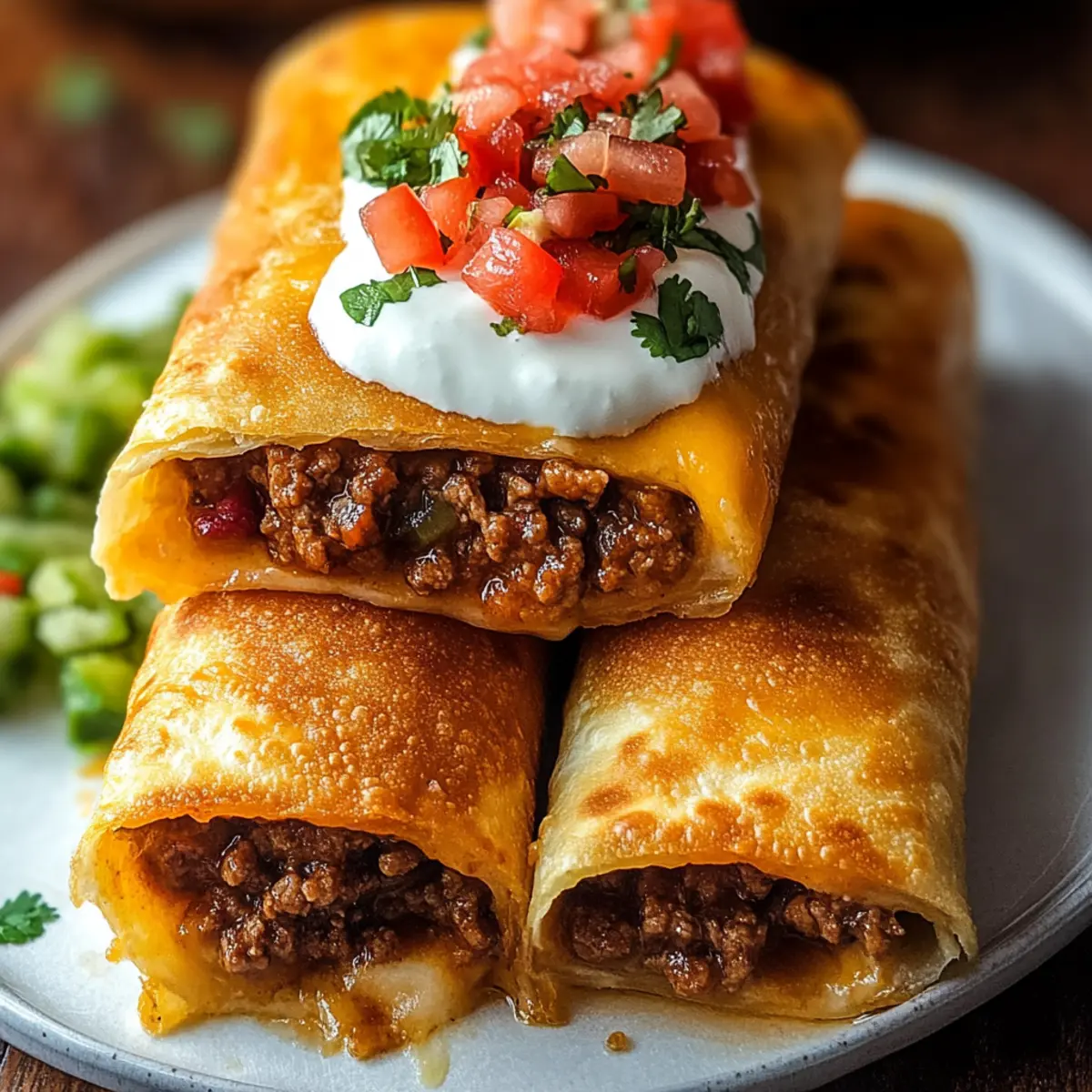Crispy Beef and Cheese Chimichangas: Perfect Tex-Mex Delight