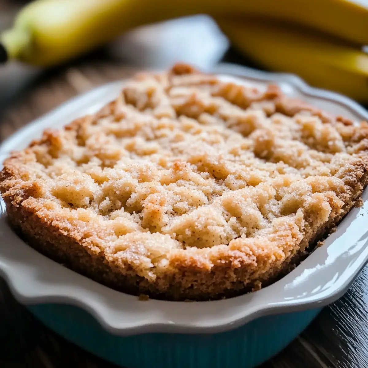 Irresistible Banana Bread Crumb Cake - A Cozy Delight