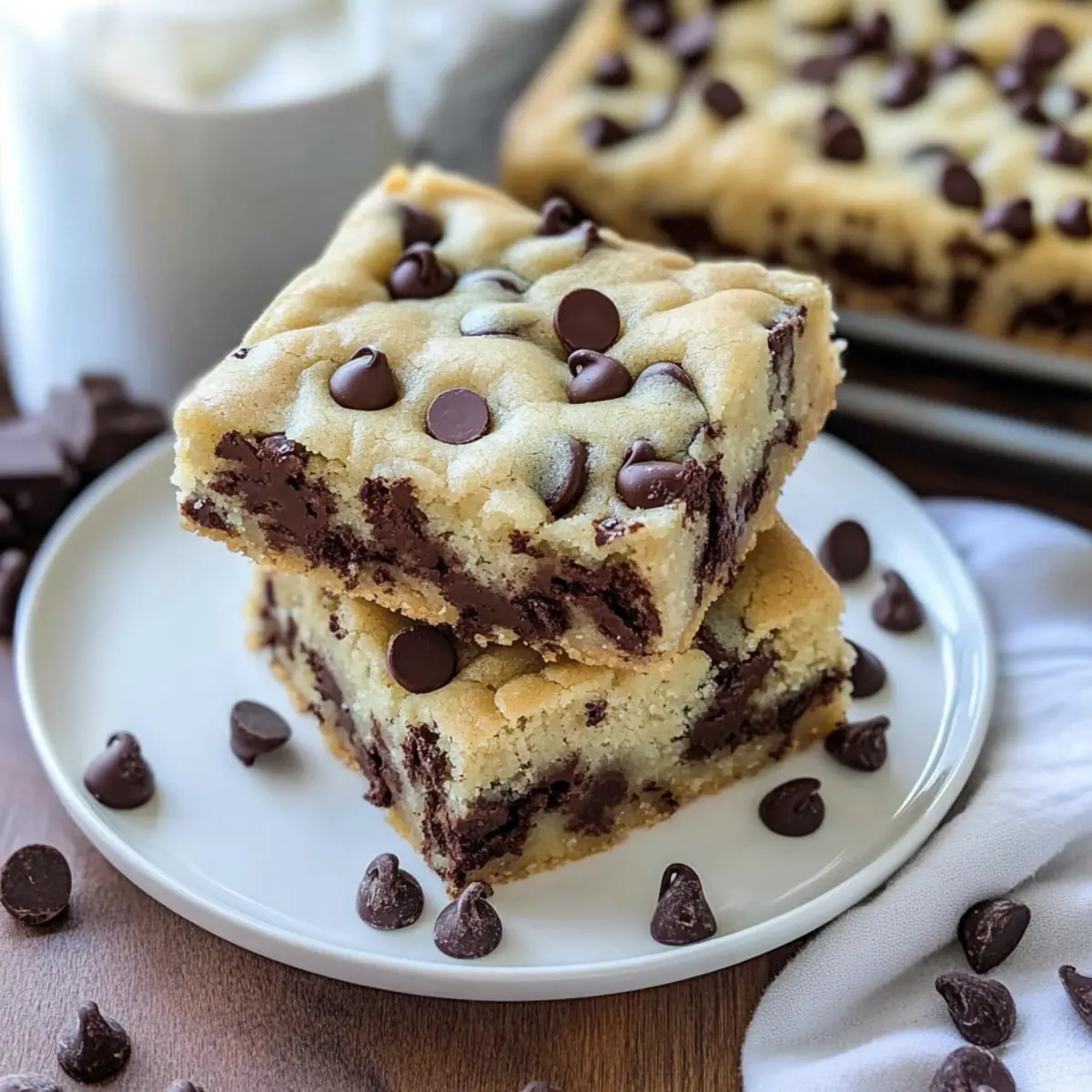 Irresistible Cake Mix Chocolate Chip Cookie Bars in Minutes
