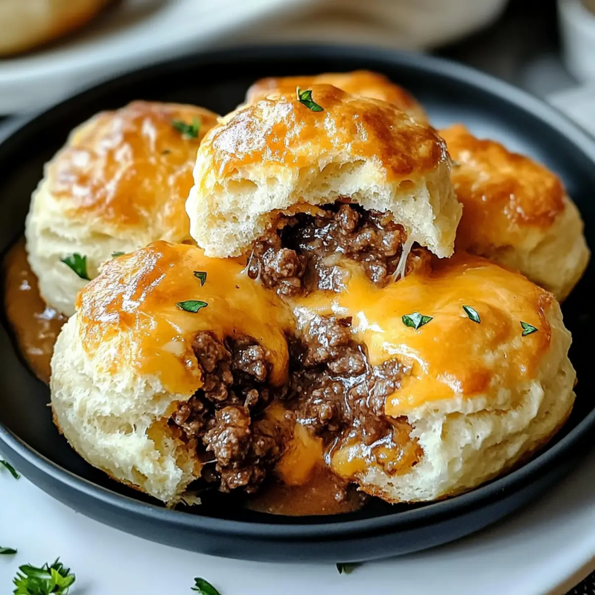 Irresistible Cheesy Beef Biscuit Bombs for Cozy Comfort