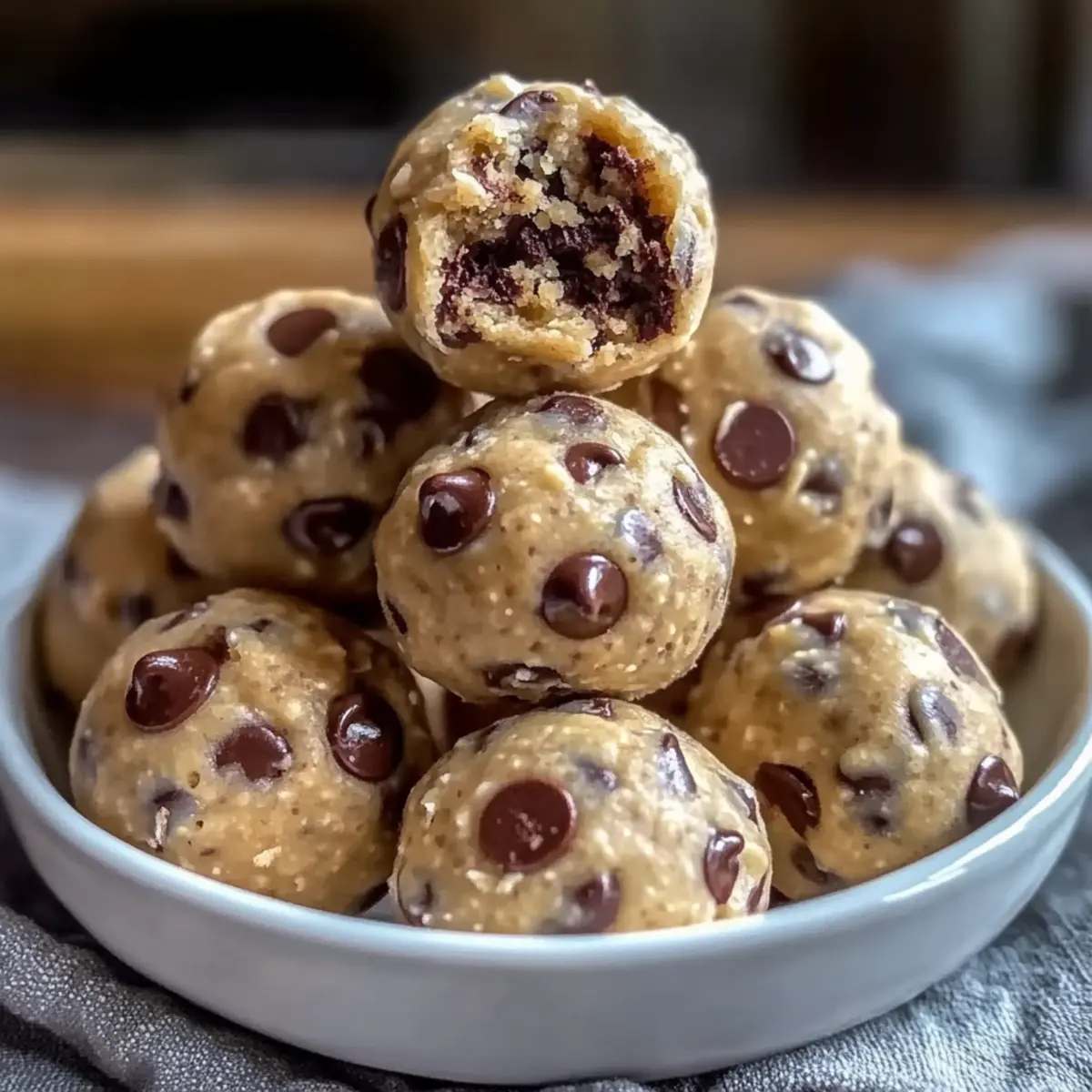 Ultimate Guilt-Free Chocolate Chip Cookie Dough Balls