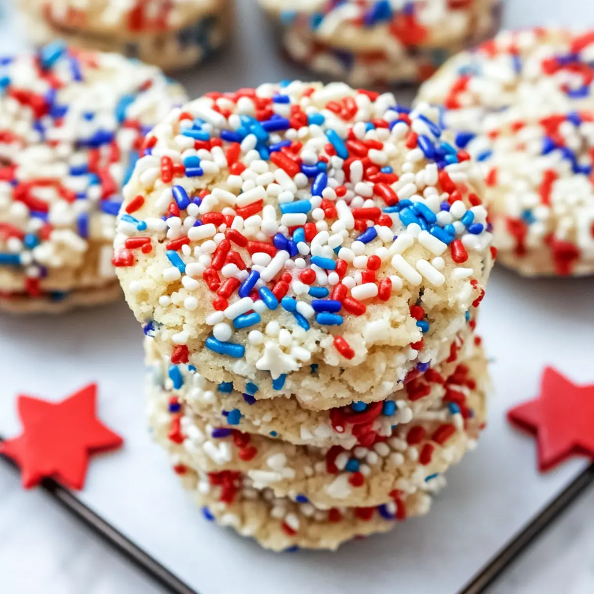 Irresistible 4th of July Sprinkle Cake Mix Cookies in 20 Minutes