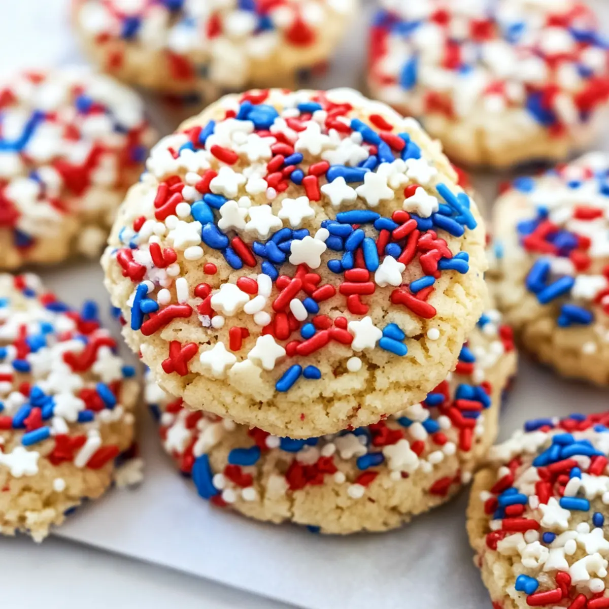Irresistible 4th of July Sprinkle Cake Mix Cookies in 20 Minutes