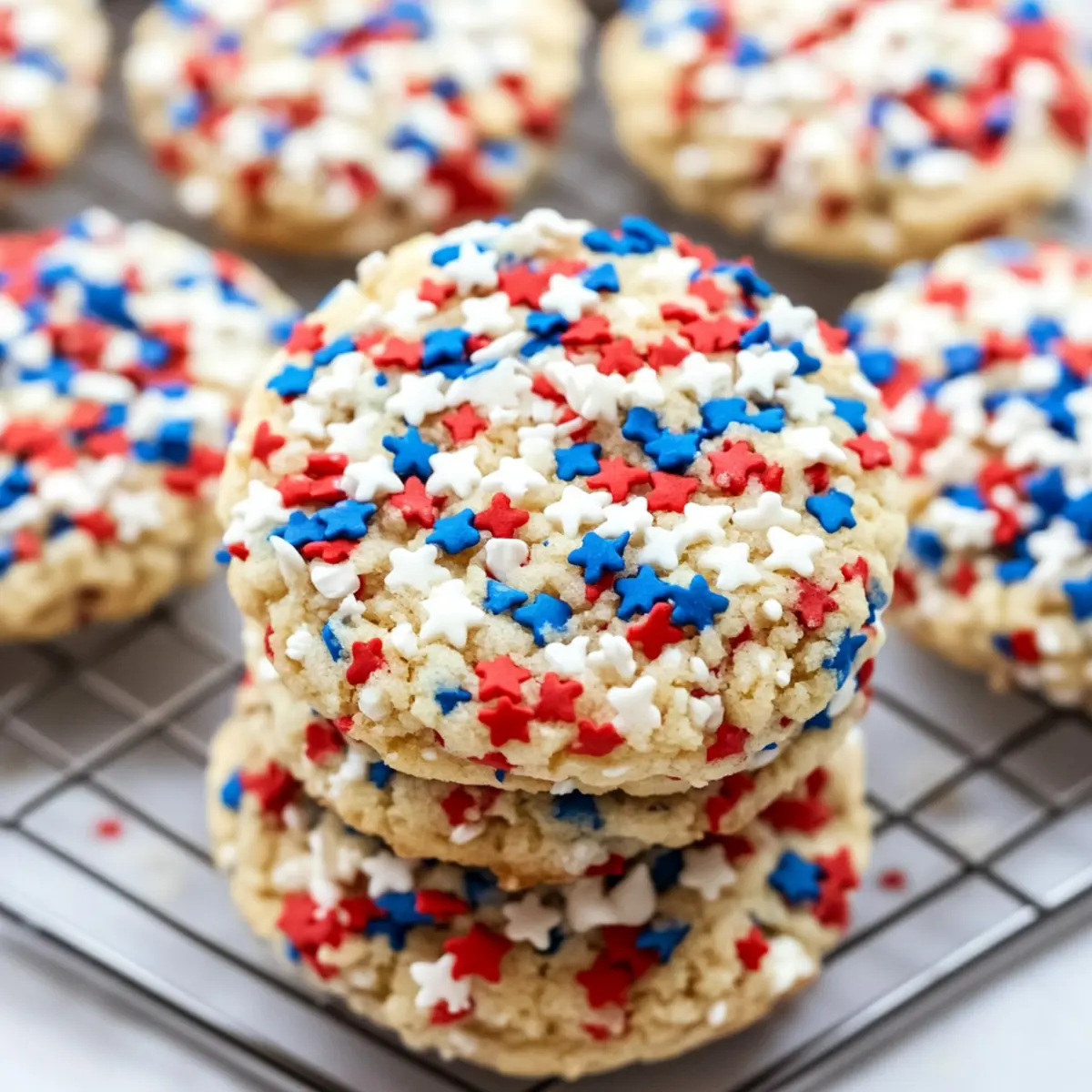 Irresistible 4th of July Sprinkle Cake Mix Cookies in 20 Minutes